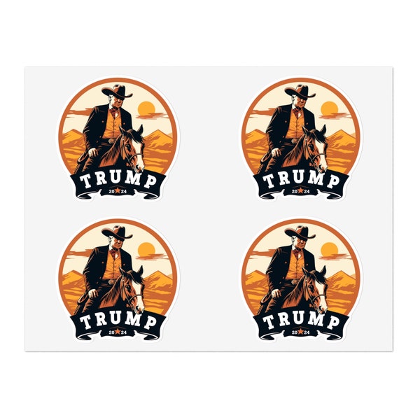 Trump Cowboy Sticker - Etsy