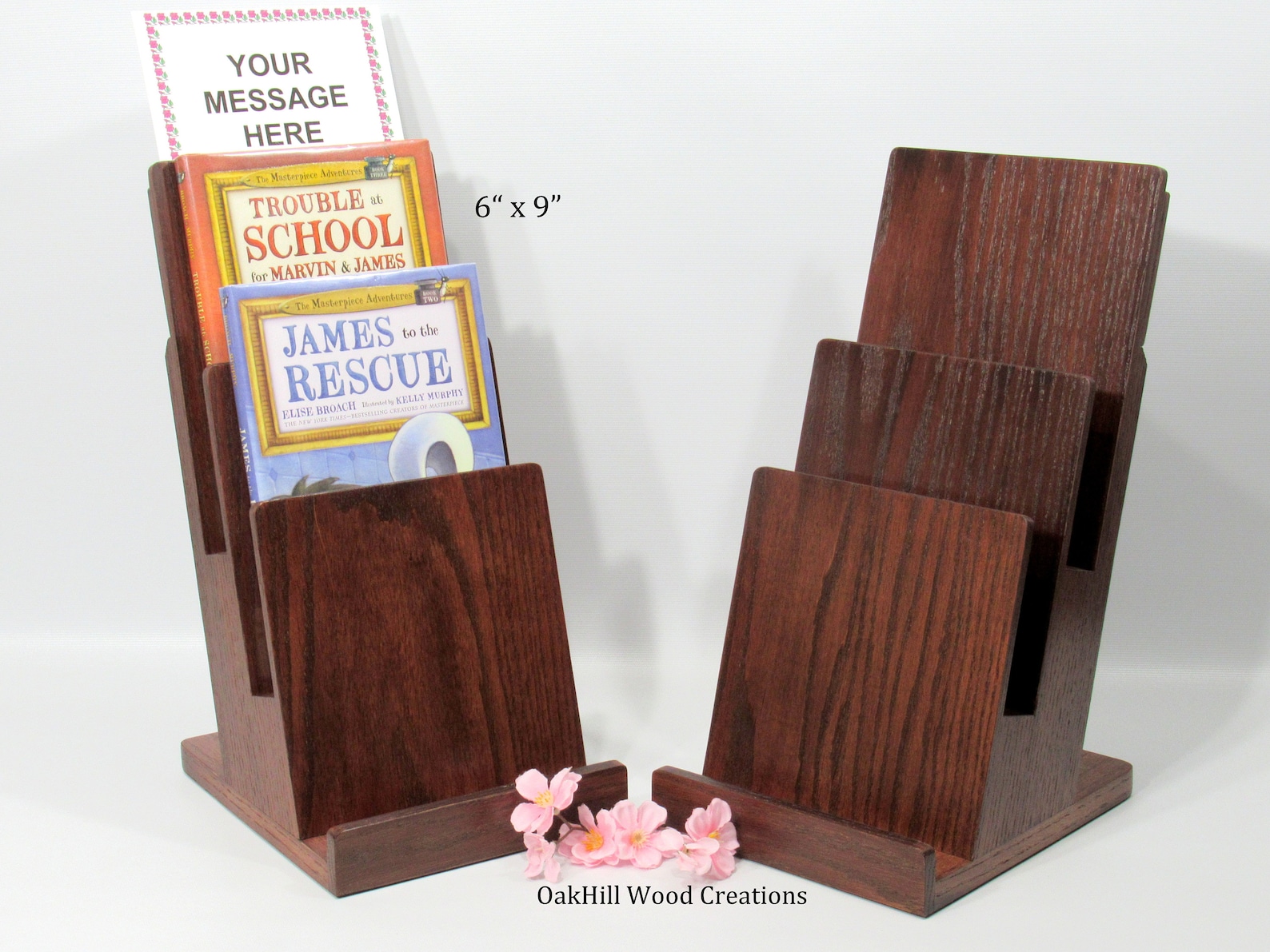 Wood Book Display Wood Book Stand Display Stand 3 Tier - Etsy