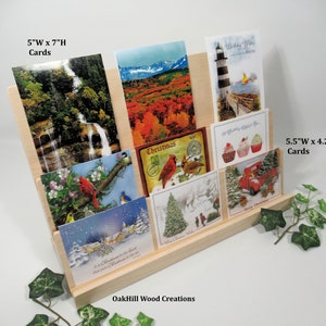 Card Display Wooden, Gallery Exhibit, Greeting Card Stand, Countertop ...
