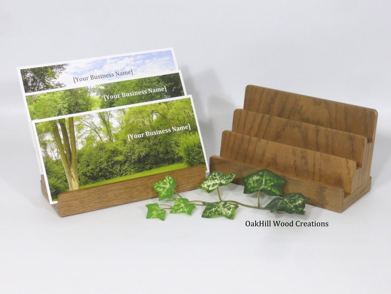 Multiple Card Holder Wooden Card Display Reception Desk - Etsy