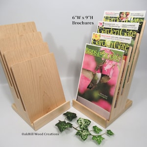 Brochure Holder, Wood Countertop Display, Conference and Seminar Events ...