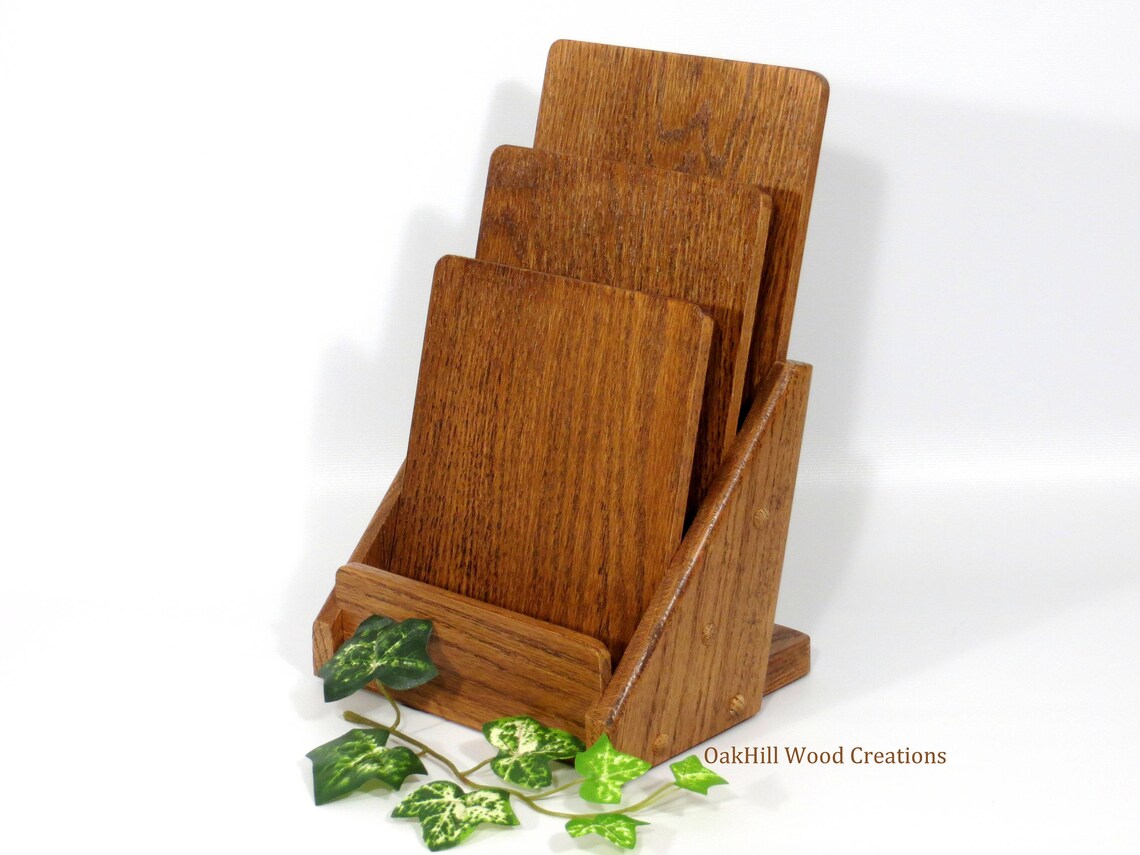 Brochure Holder Display Stand 3 Tier Countertop Stand Wood - Etsy