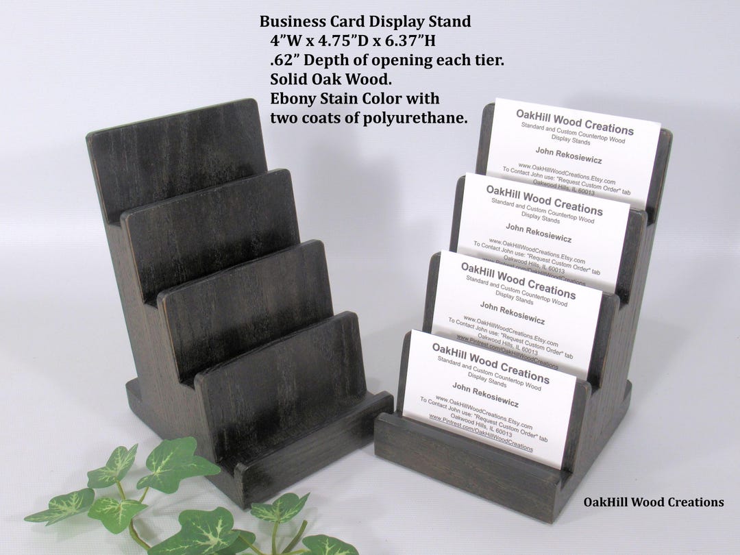 Wood Business Card Display Stand, Reception Desk, Exhibition Display ...