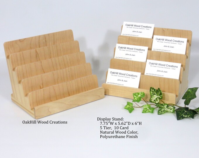 4 Tiered Greeting Card Display, 4 Cards Across 5 X 7, Countertop 4 Tier ...