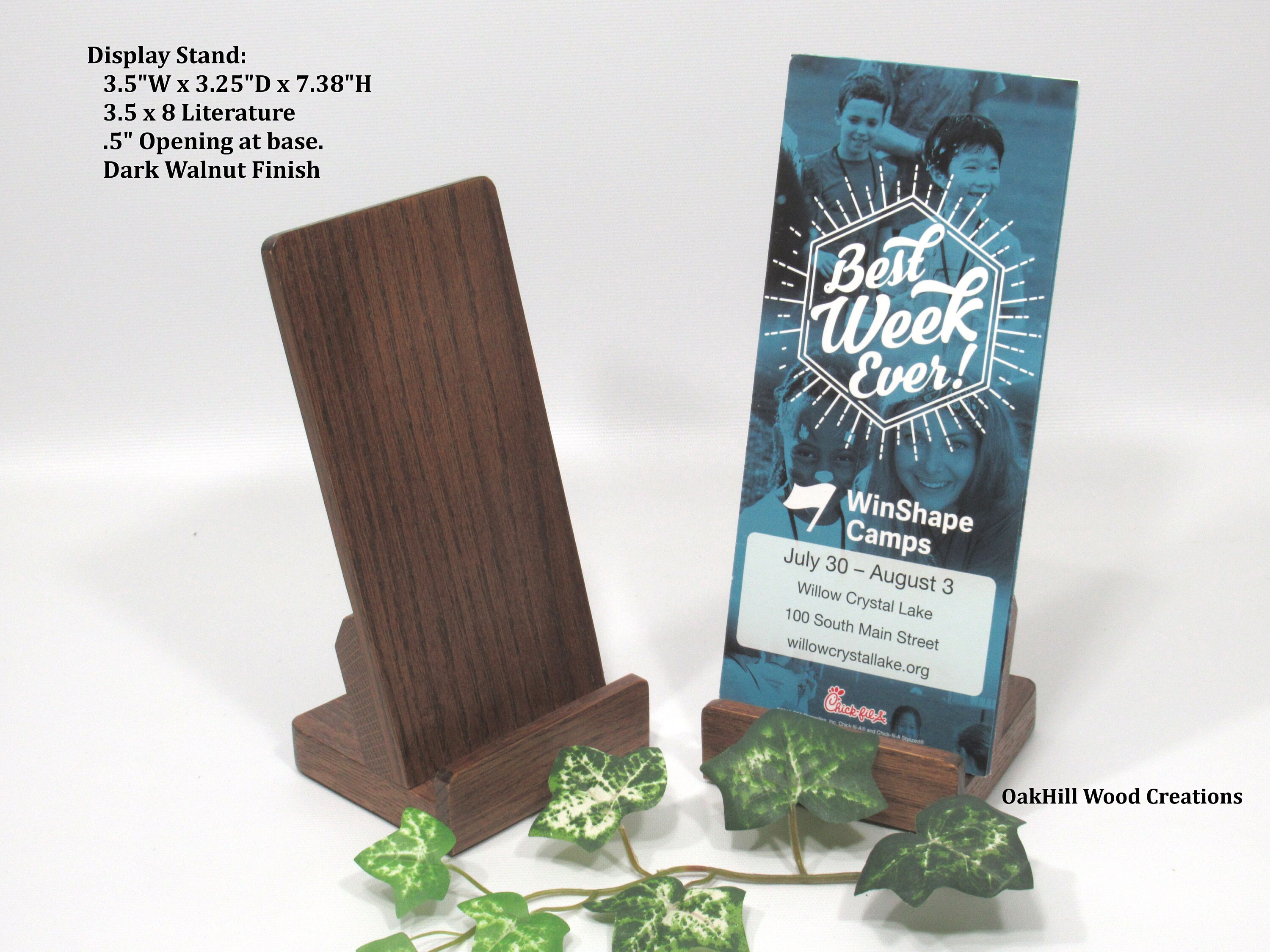 Brochure Holder, Display Stand, Countertop Display, Wooden Display ...