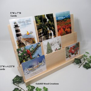 Card Display Wooden, Gallery Exhibit, Greeting Card Stand, Countertop ...