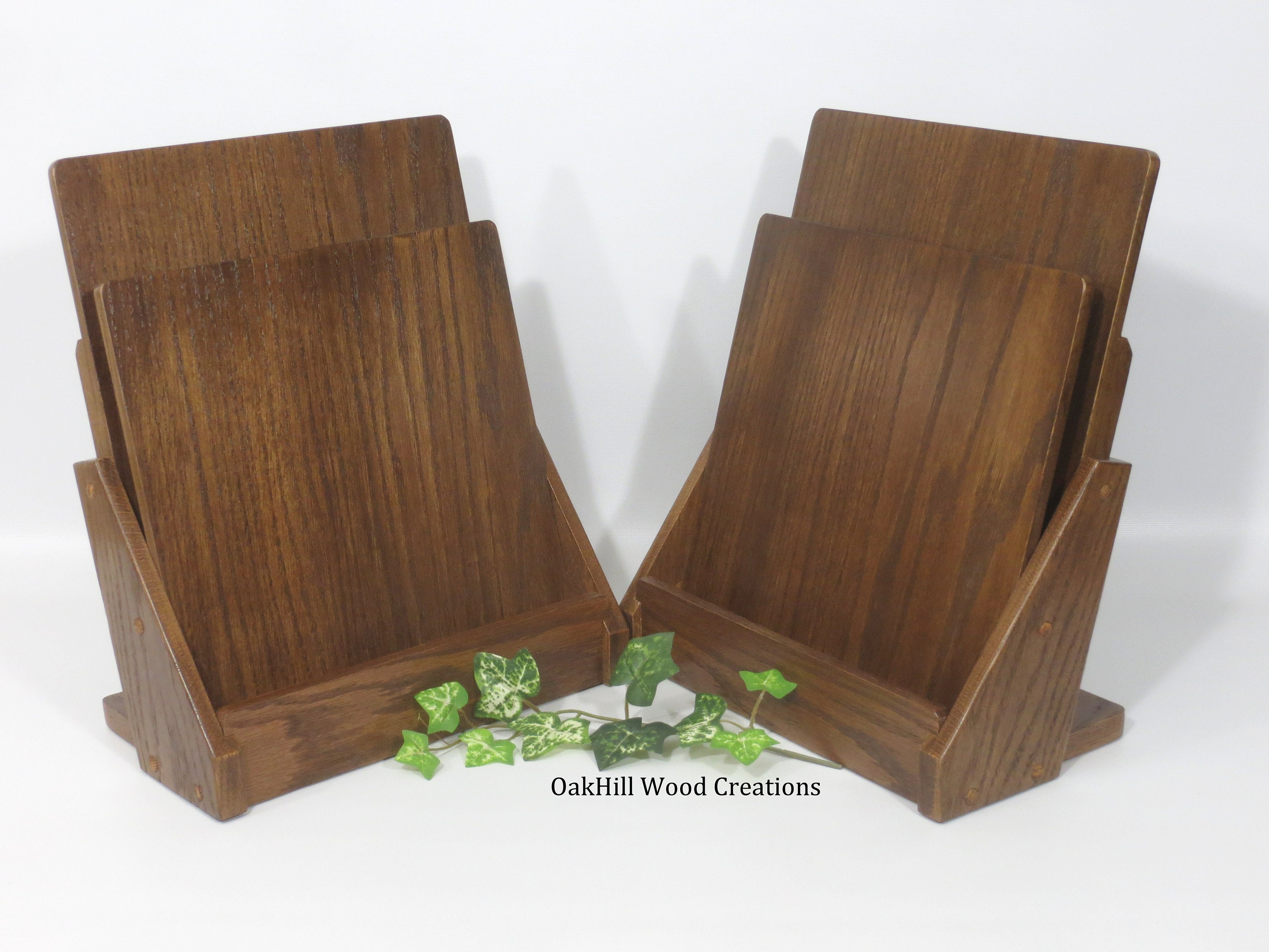 Wood Magazine Holder Display Stand 2 Tier Convention | Etsy