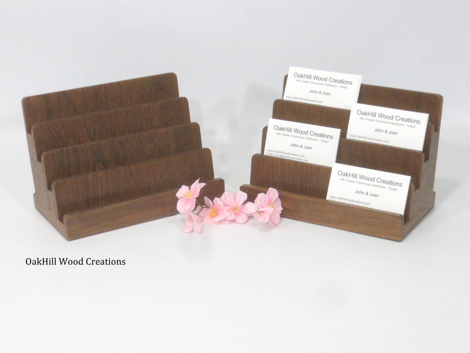 Multiple Card Holder Wooden Card Display Countertop Stand | Etsy