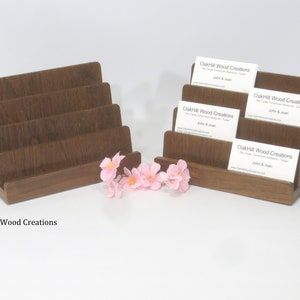 Multiple Card Holder, Wooden Card Display, Countertop Stand, Reception ...