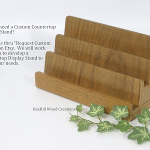 Multiple Card Holder, Wooden Card Display, Reception Desk Stand ...