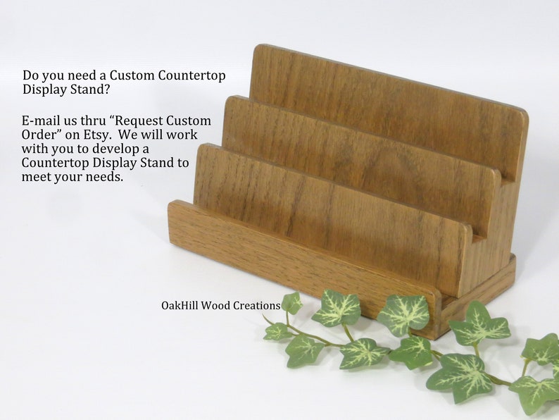 Multiple Card Holder Wooden Card Display Reception Desk - Etsy
