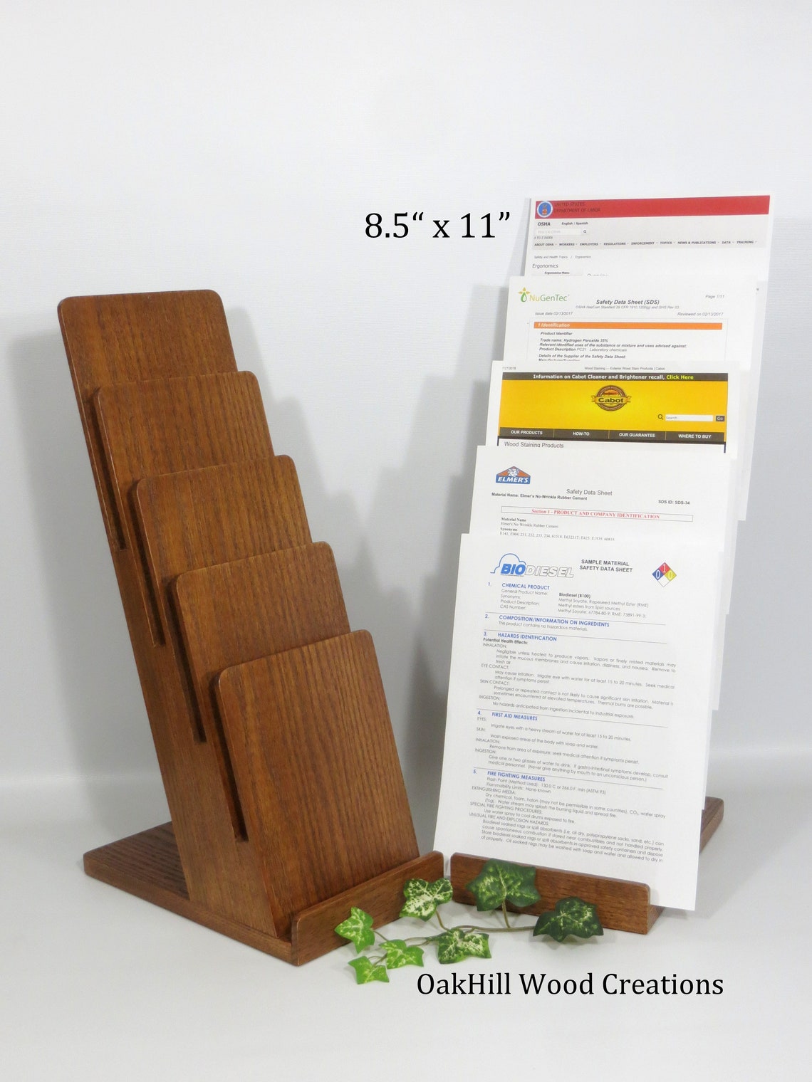 Brochure Display Wooden Display Stand Display Stand 5 Tier | Etsy