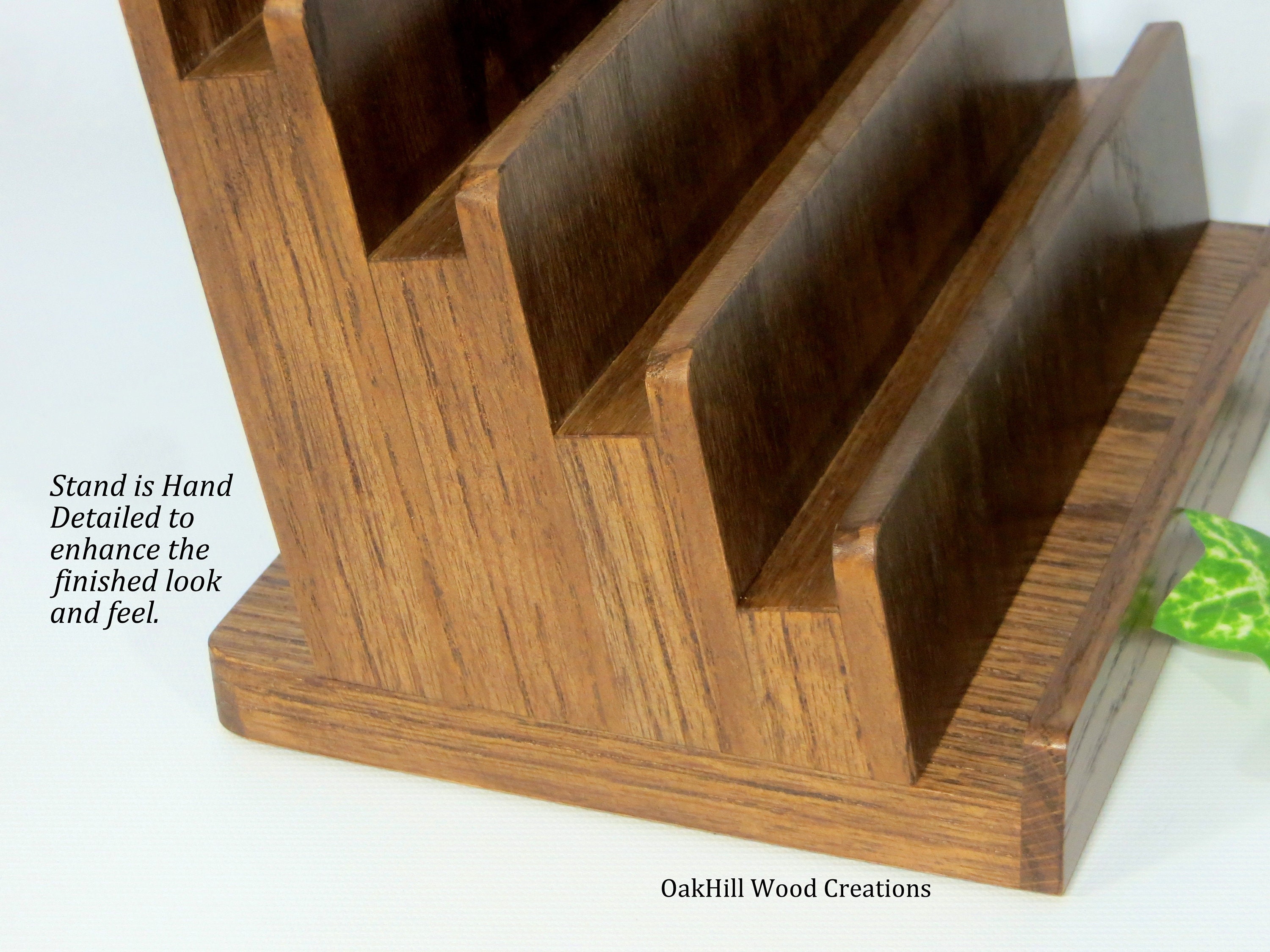 Reception Counter Card Display – 5 Tier Solid Oak Dark Walnut Stain - Etsy