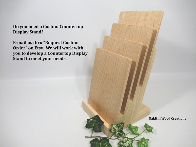 Brochure Holder Wood Countertop Display Conference and - Etsy