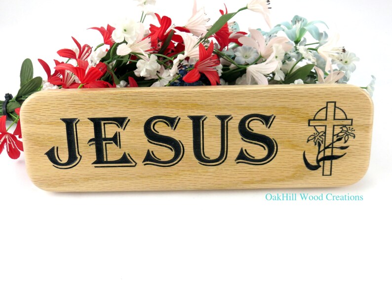 Jesus Jesus Name Sign Religious Wood Sign Inspirational - Etsy