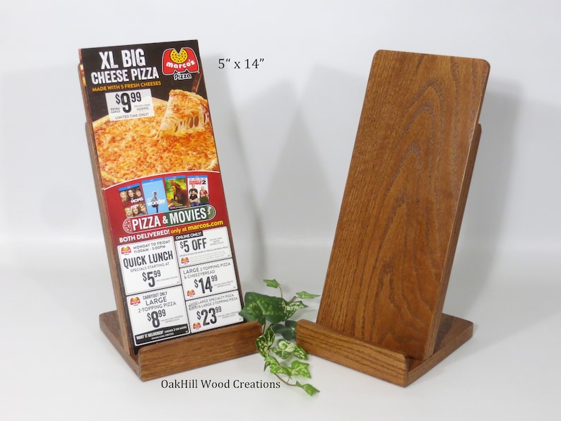 Wood Counter Stand Display Stand Menu Stand Wood Picture | Etsy