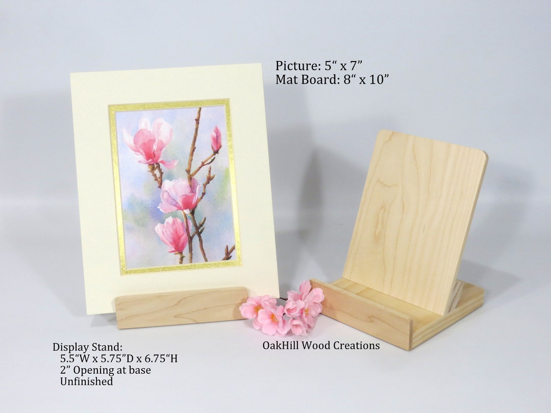 Single Matted Print Display Stand, Solid Wood, Art Print Display, I-pad ...