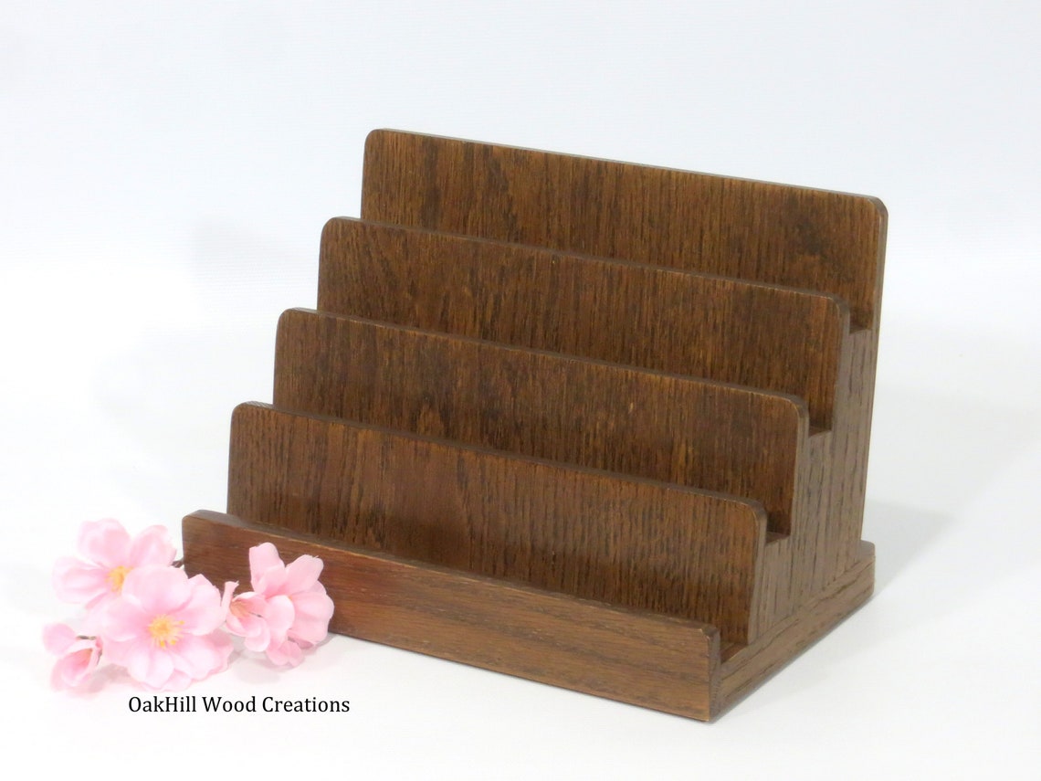 Multiple Card Holder Wooden Card Display Countertop Stand | Etsy