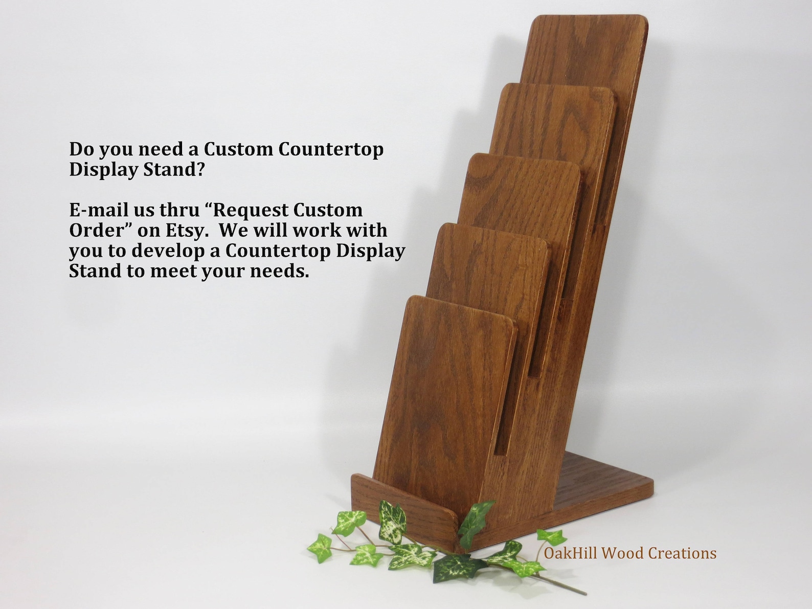 Brochure Display Wooden Display Stand Display Stand 5 Tier | Etsy