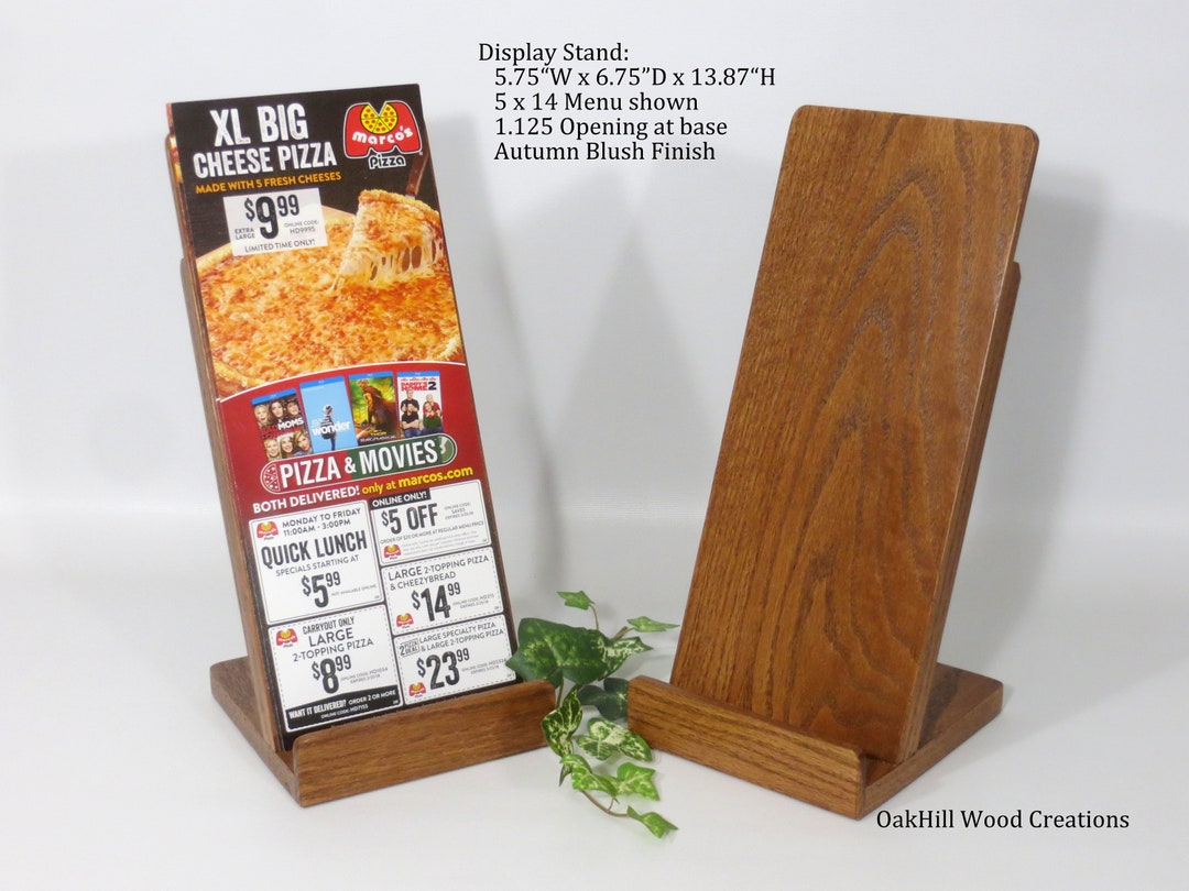 Wood Counter Stand, Display Stand, Menu Stand, Wood Picture Display ...