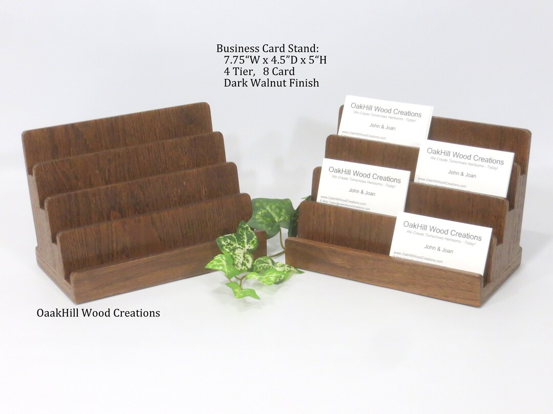 Multiple Card Holder, Wooden Card Display, Countertop Stand, Reception ...