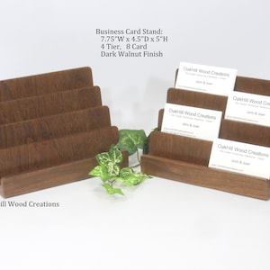 Multiple Card Holder, Wooden Card Display, Countertop Stand, Reception ...