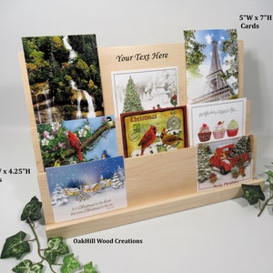 Card Display Wooden, Gallery Exhibit, Greeting Card Stand, Countertop ...