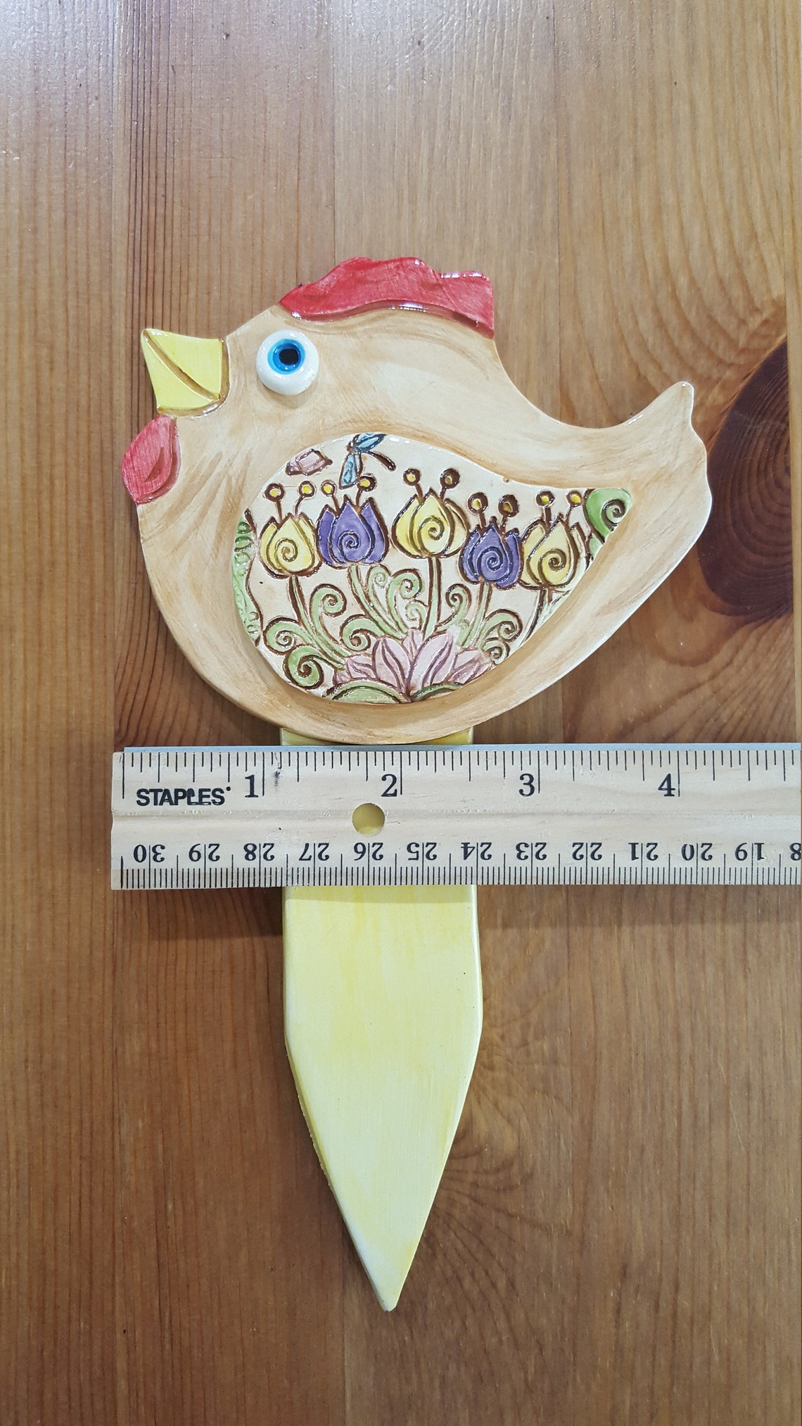 Ceramic Chicky Garden Decoration, - Etsy