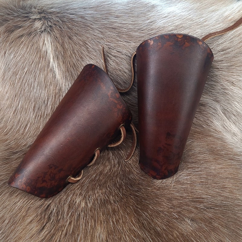 Medieval Arm Bracers Brown - Etsy
