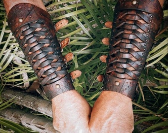 Leather Bracers Men - Etsy