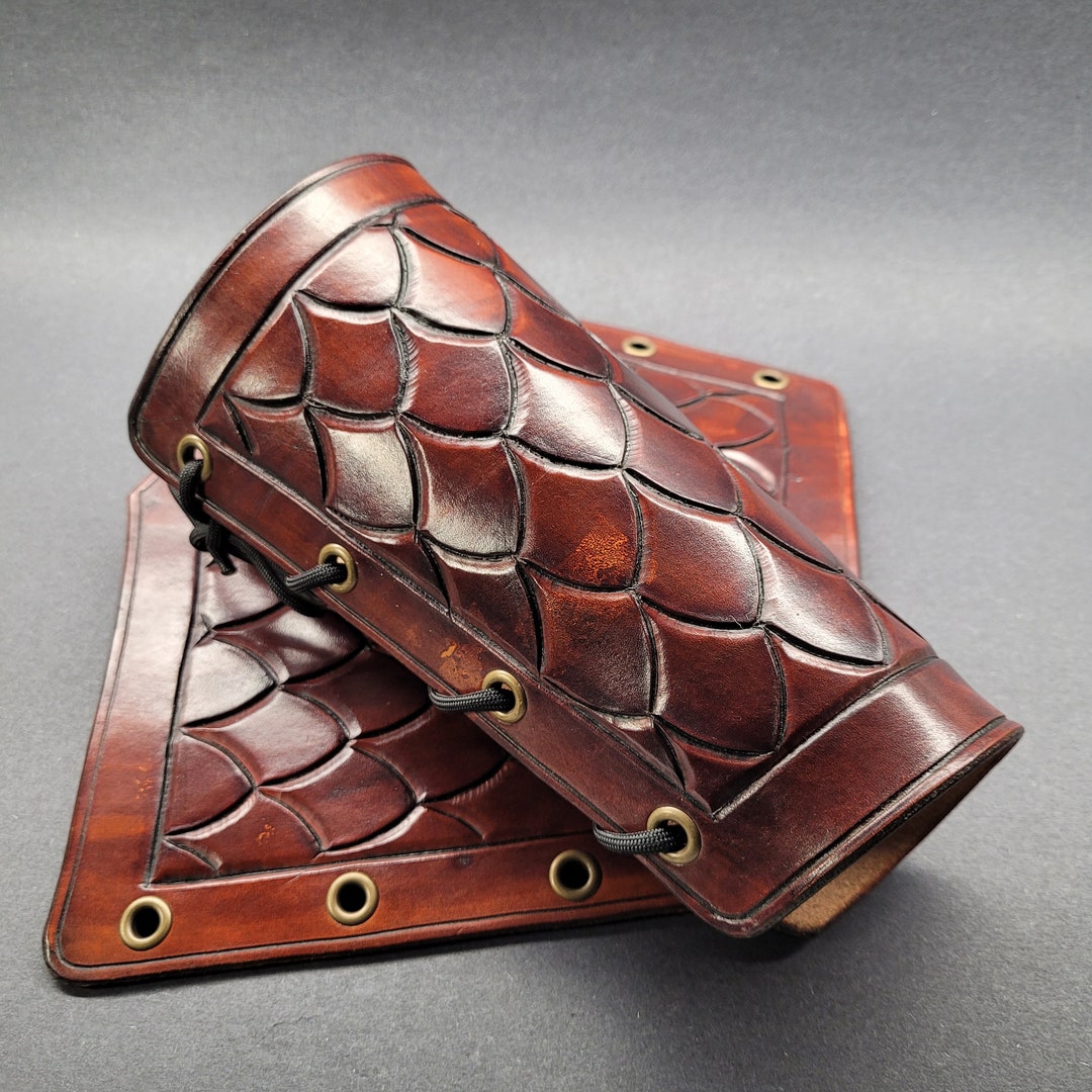 Scale Leather Bracers - Etsy