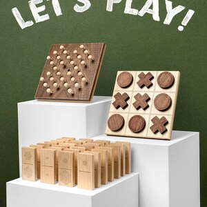 Wooden Solitaire Game - Contemporary Wooden Game - Hi-q Game - Board ...