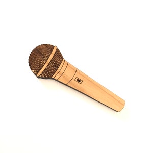 Microphone Wood Magnet - Etsy