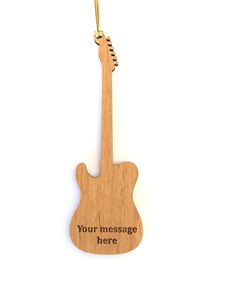 Personalized Wood Electric Guitar Ornament - Etsy