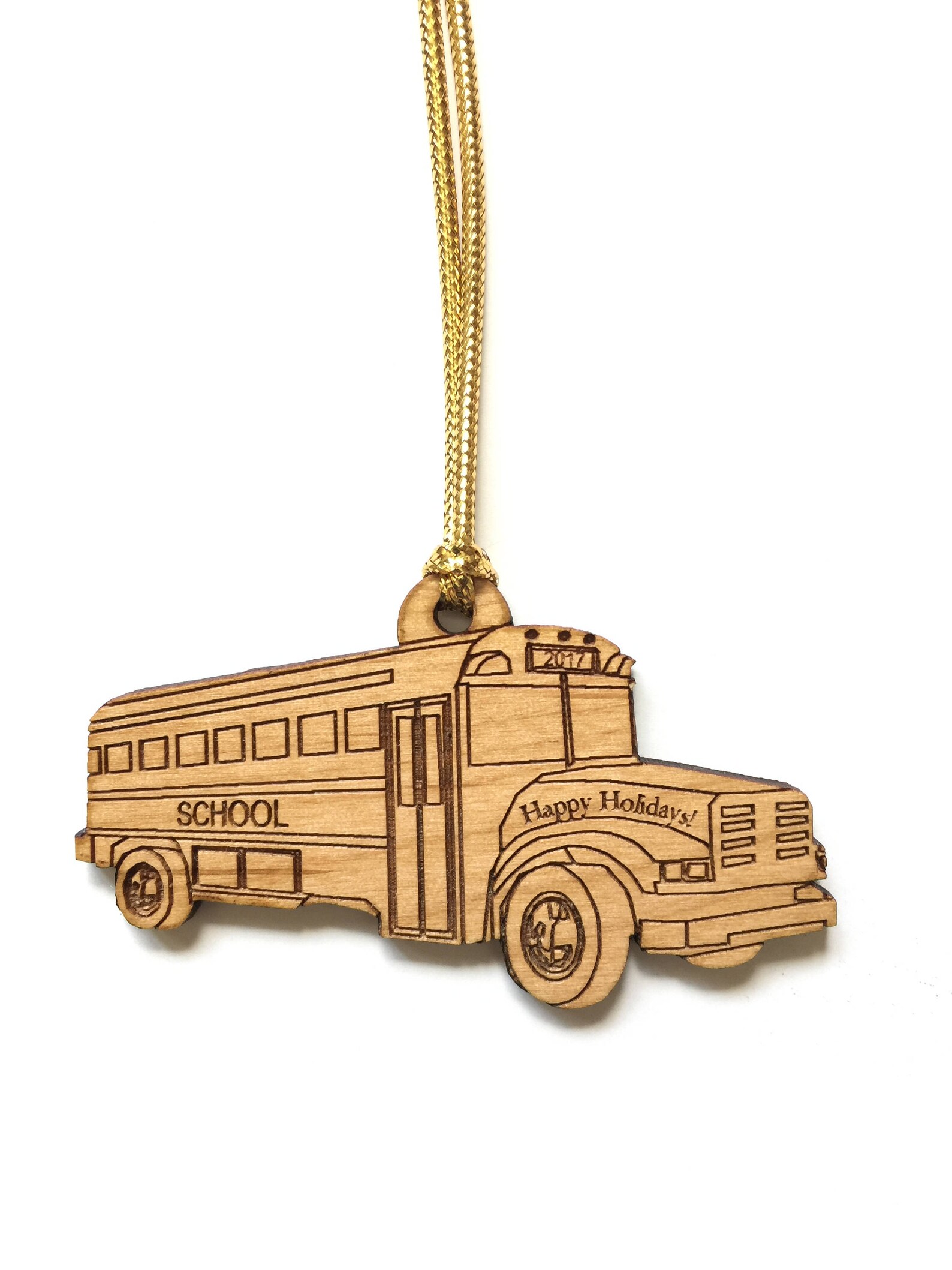Personalized Wood School Bus Ornament - Etsy