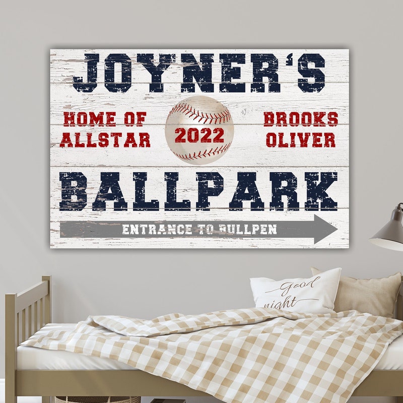 Baseball Name Sign - Etsy