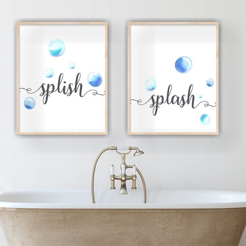 Splish Splash Bathroom Sign Bathroom Decor - Etsy