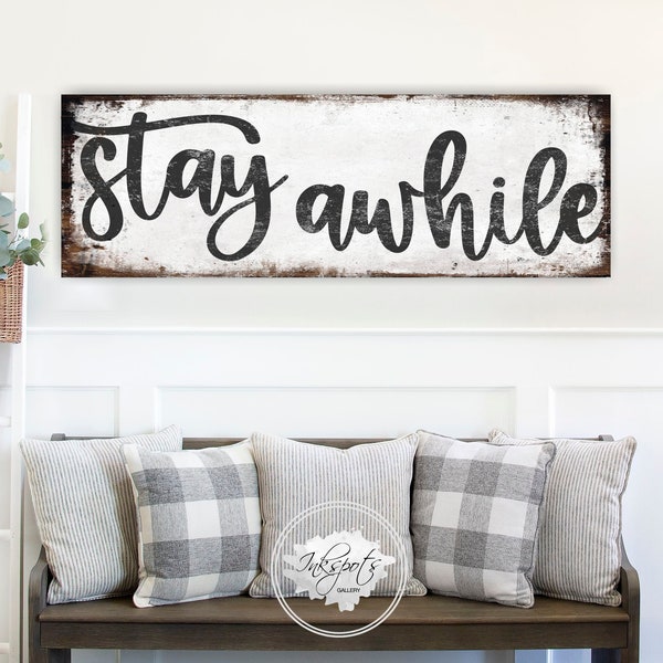 Stay Awhile Poster - Etsy