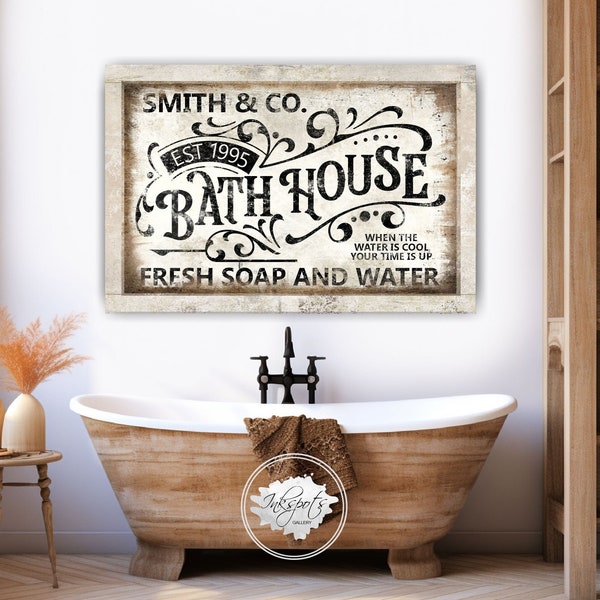 Bath House Sign - Etsy