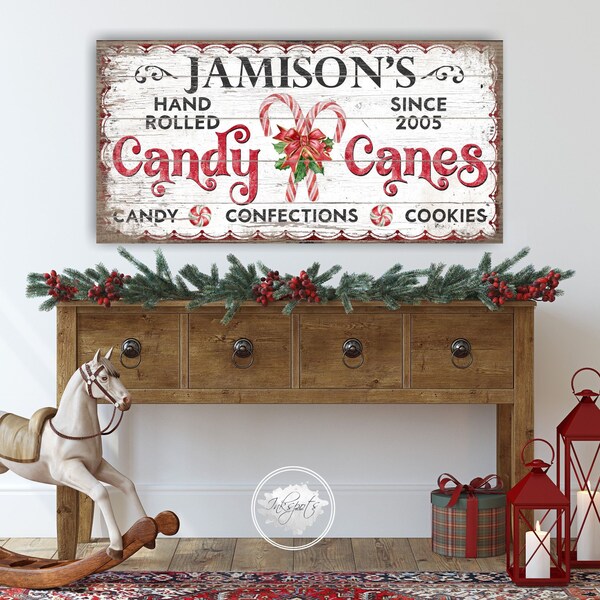 Candy Cane Sign - Etsy