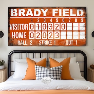 Vintage Style Baseball Scoreboard Sign: Personalized Nursery Canvas - Etsy