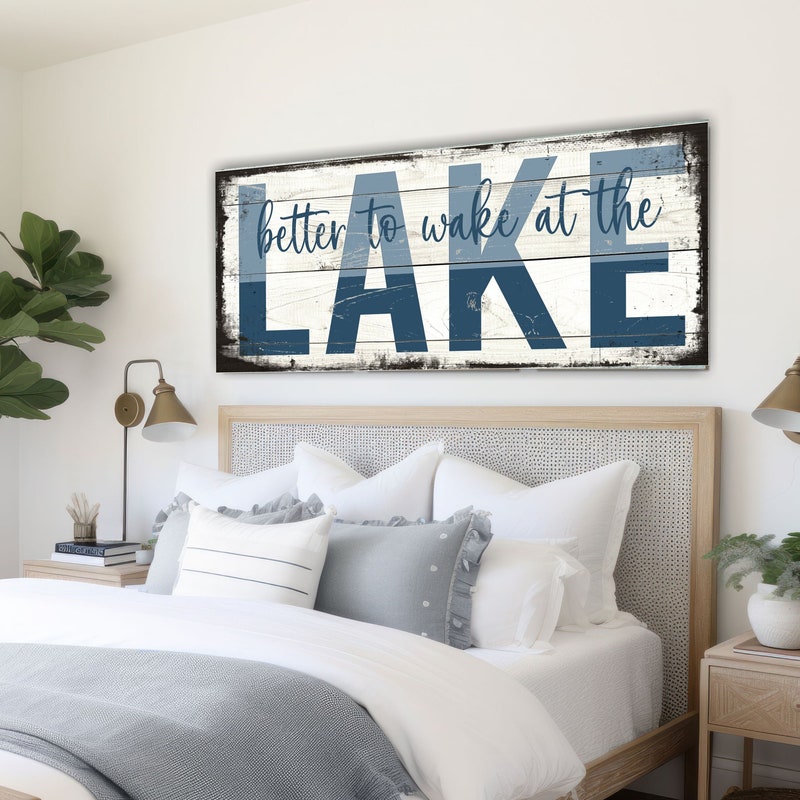 Wake at the Lake Sign - Etsy