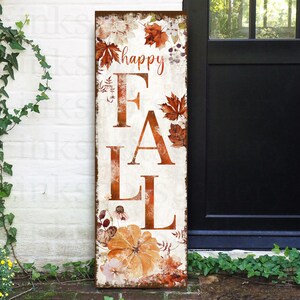 Fall Porch Decor, Front Porch Fall Welcome Sign, Vintage Autumn ...