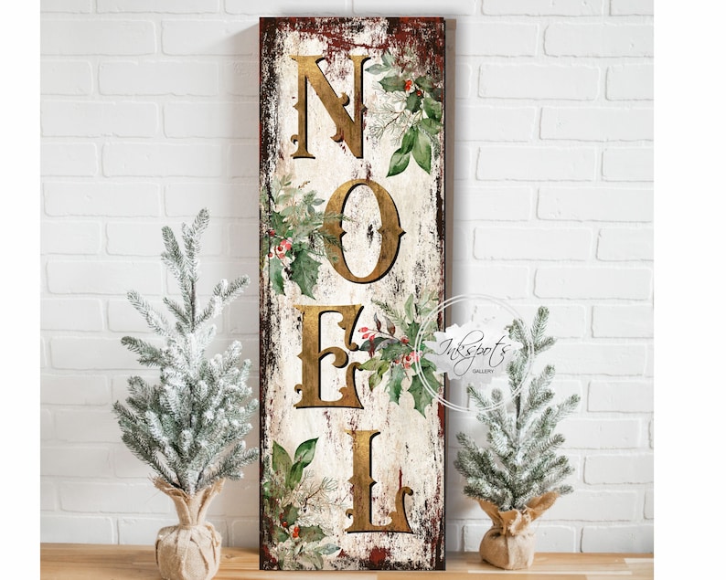 Noel Christmas Sign, Holiday Porch Entryway Mantel Decoration CH117 - Etsy