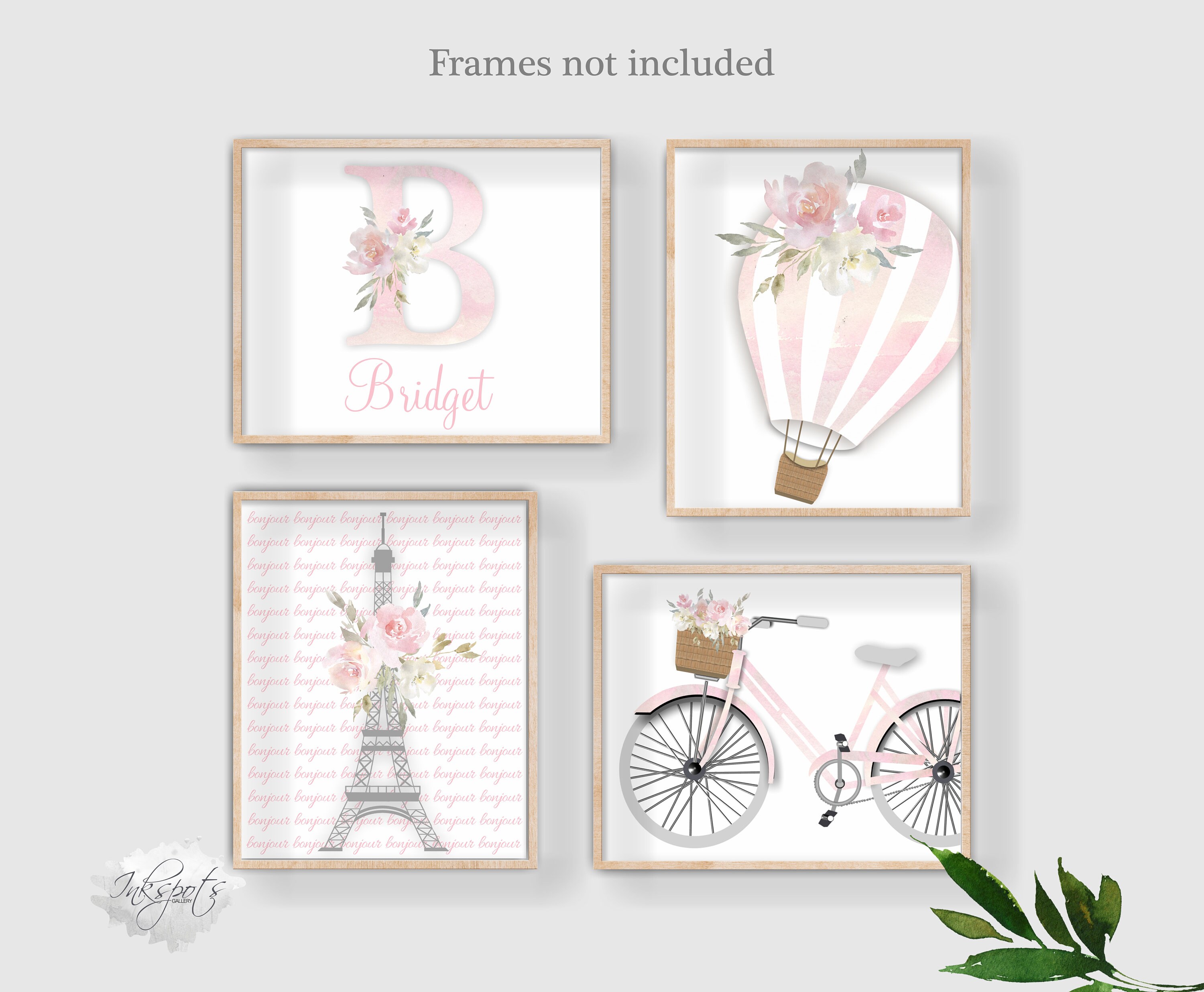 PARIS Bedroom Decor for Baby Girl NURSERY or Girls Room. Set | Etsy