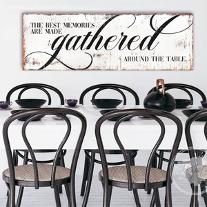 Gather Kitchen Sign, Large Gather Sign for Dining Room, Rustic Kitchen ...
