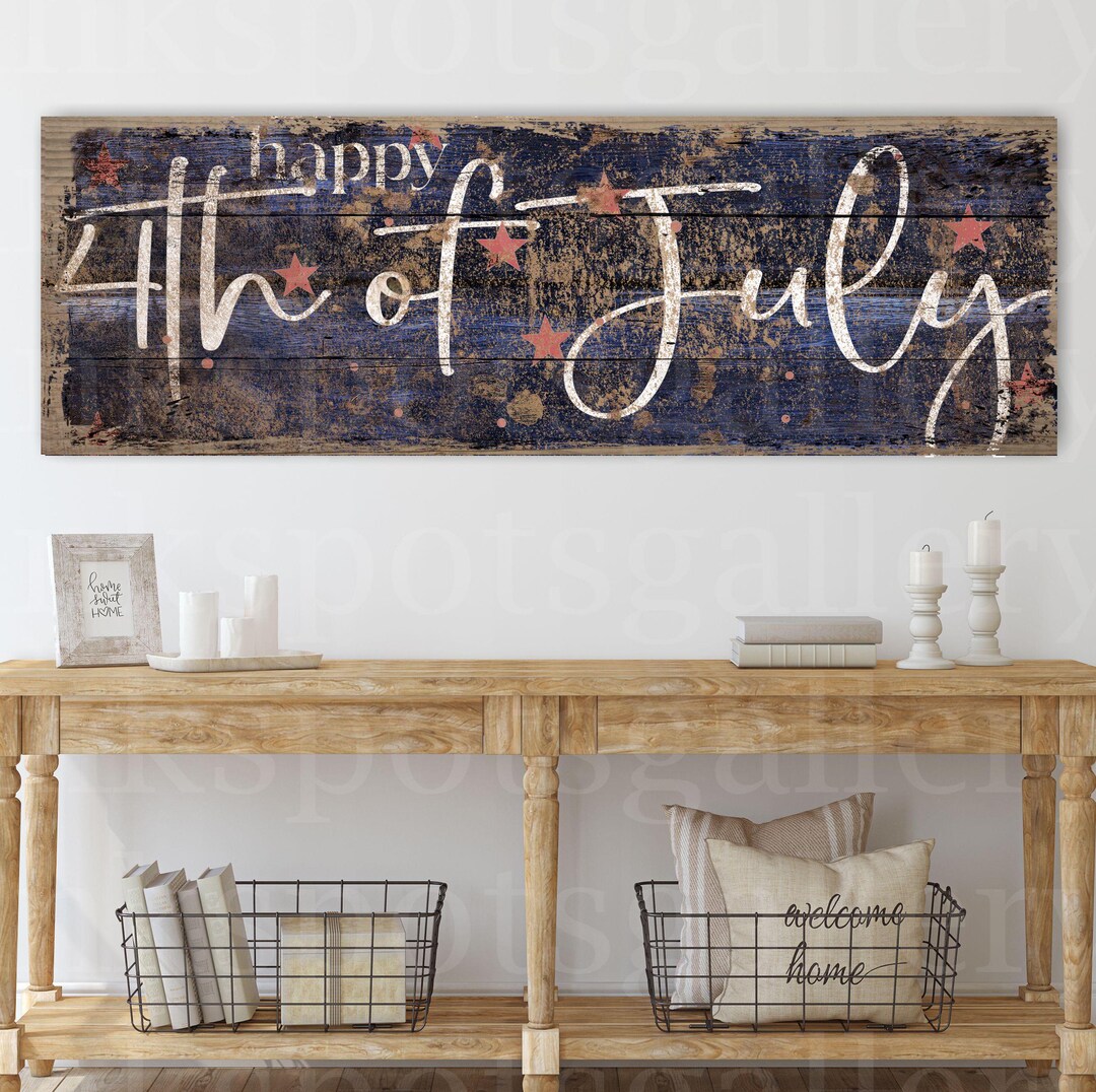 Rustic Fourth of July Decoration 4th of July Patriotic Front Porch Sign ...