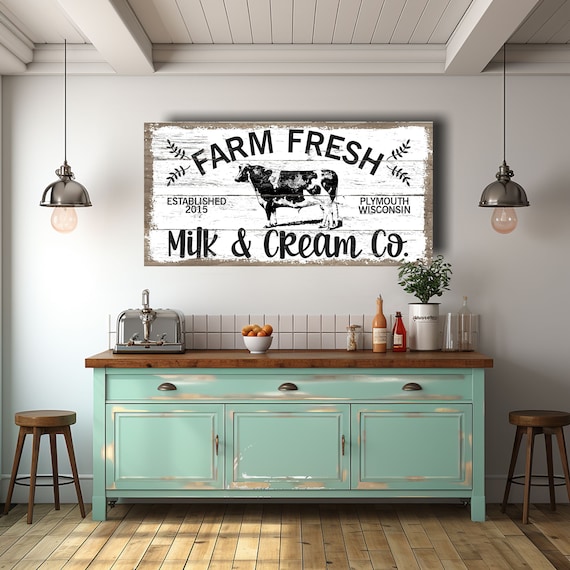 Farmhouse Kitchen Milk Signs