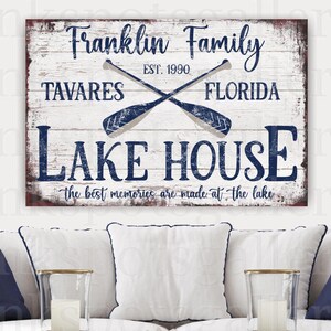 Lake House Sign Personalized Lake Life Decor the Best Memories Are Made ...