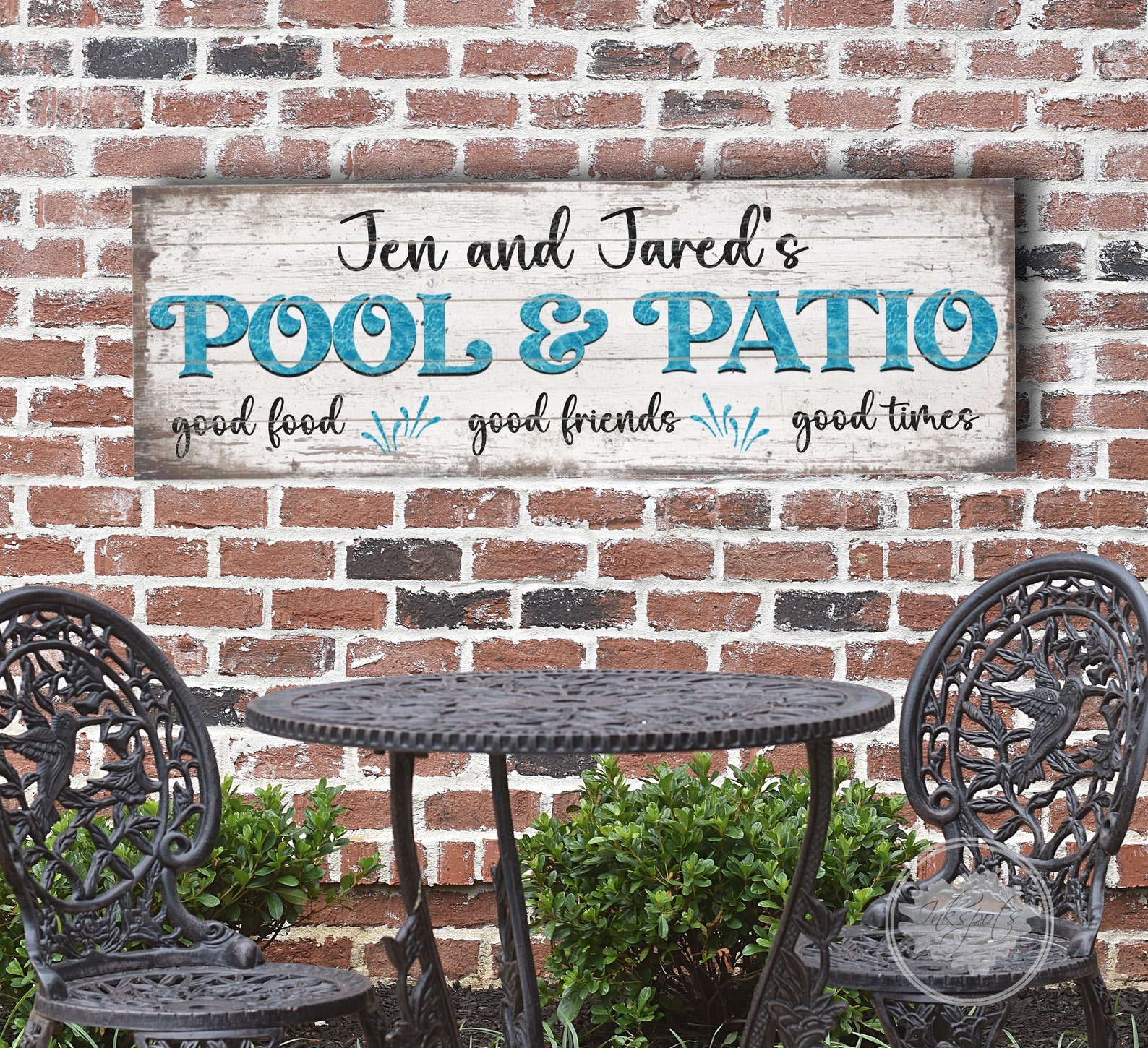 Personalized Pool Sign Custom Pool and Patio Large Canvas - Etsy